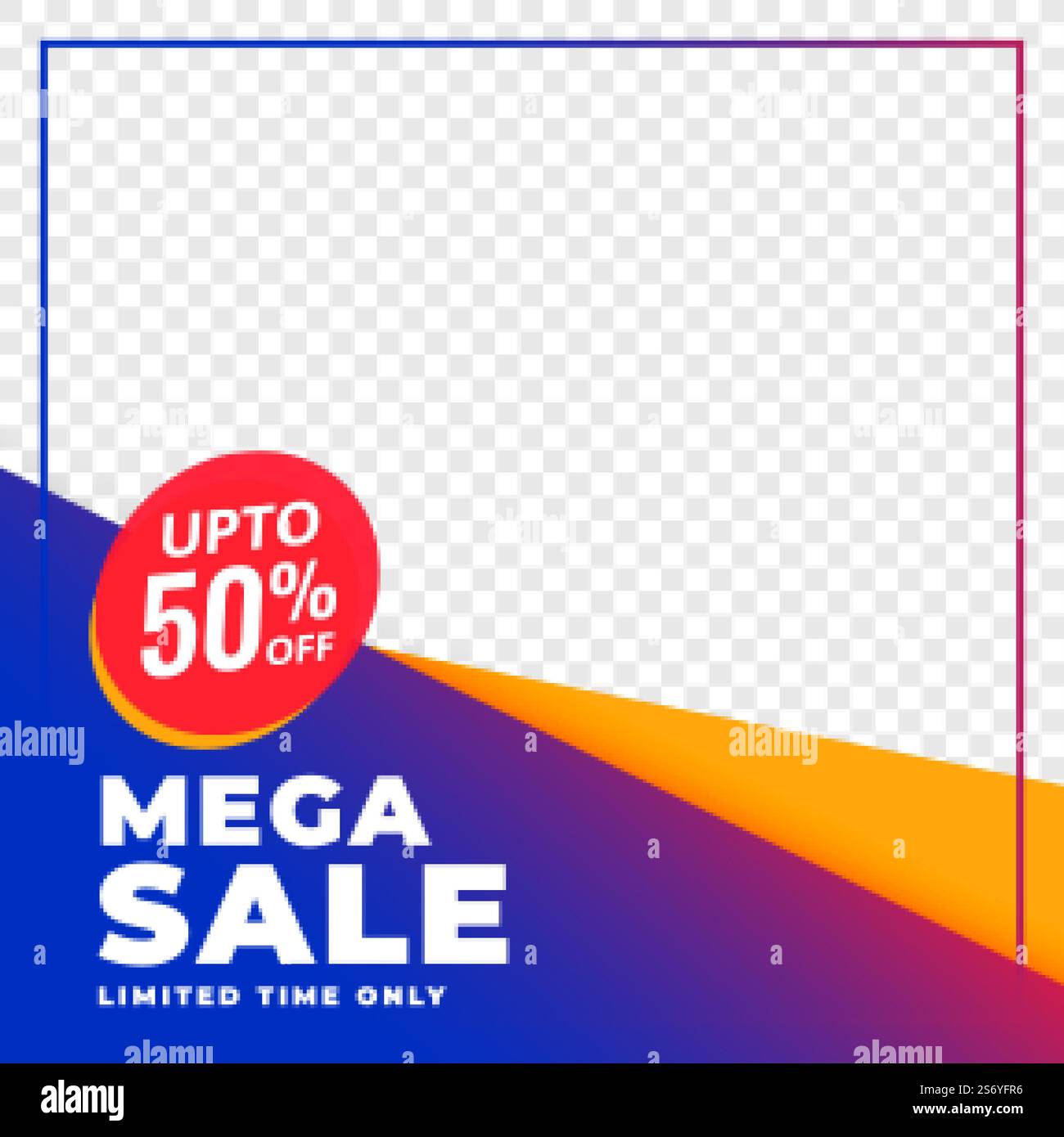 colorful sale banner design with image space Stock Vector Image & Art ...