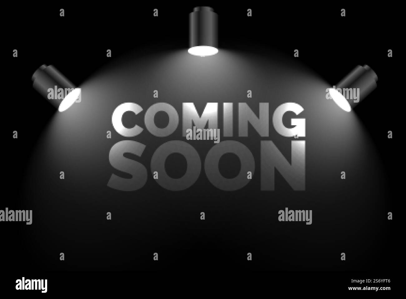 coming soon background with three focus lights Stock Vector Image & Art - Alamy