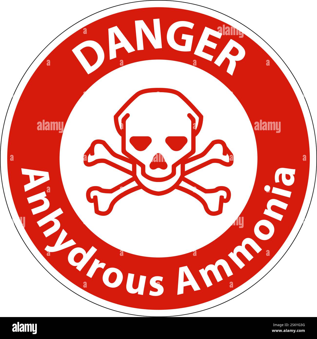 Danger Anhydrous Ammonia Sign On White Background Stock Vector Image ...
