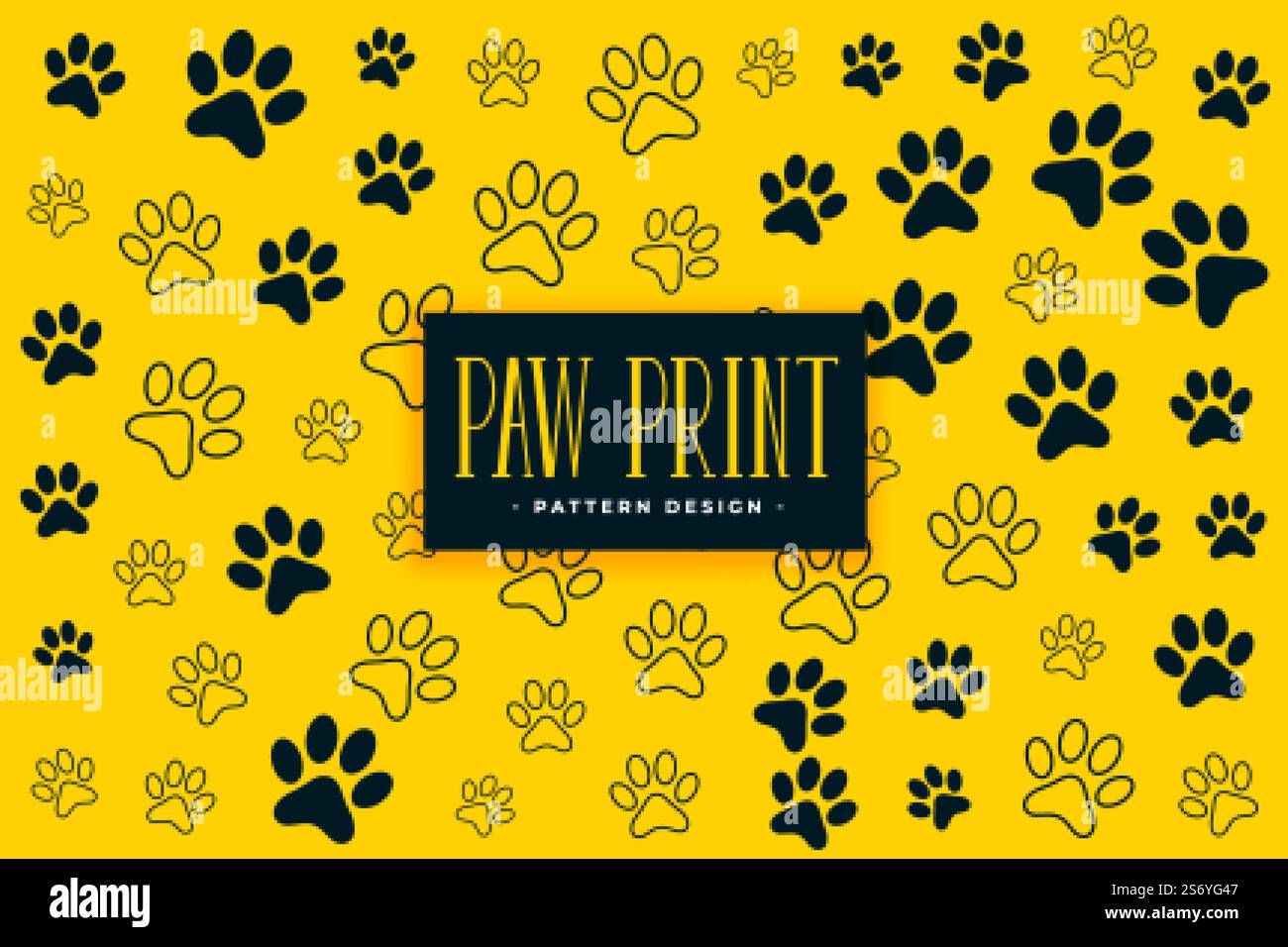 dog or cat paw prints pattern background Stock Vector Image & Art - Alamy