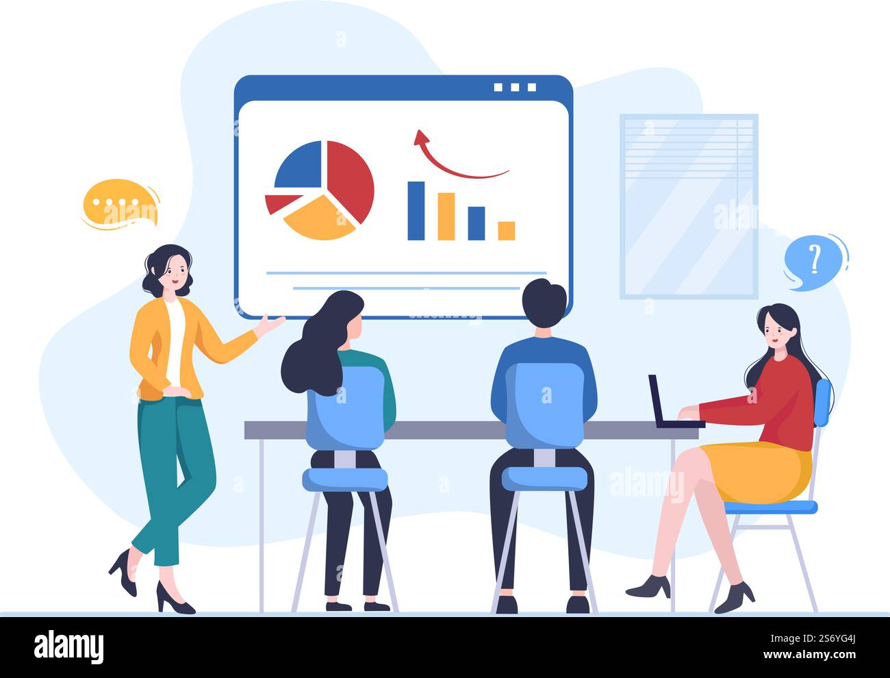 Politician Cartoon Hand Drawn Illustration with Meeting Concept for ...