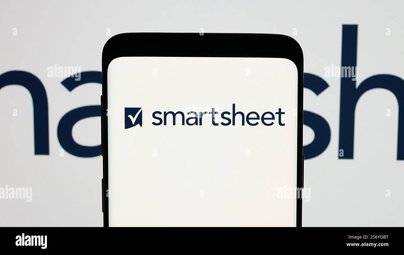 In this photo illustration, a mobile phone with the logo of US ...