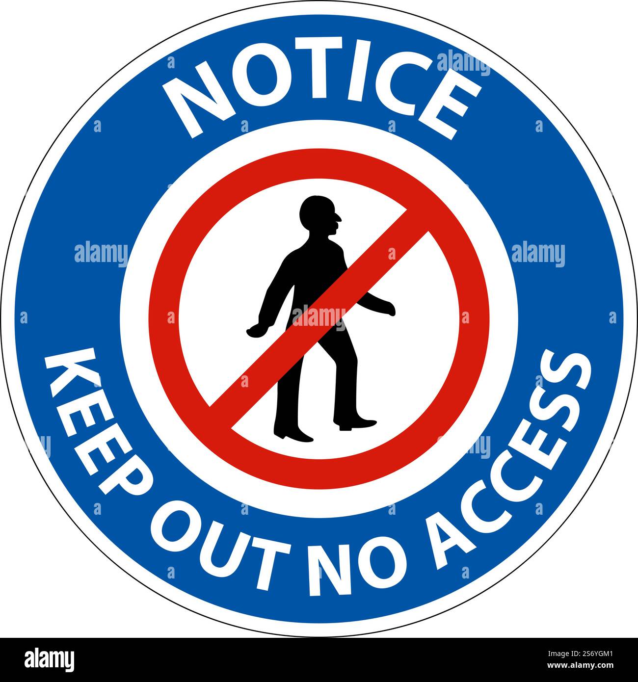Notice Keep Out No Access Sign On White Background Stock Vector Image ...