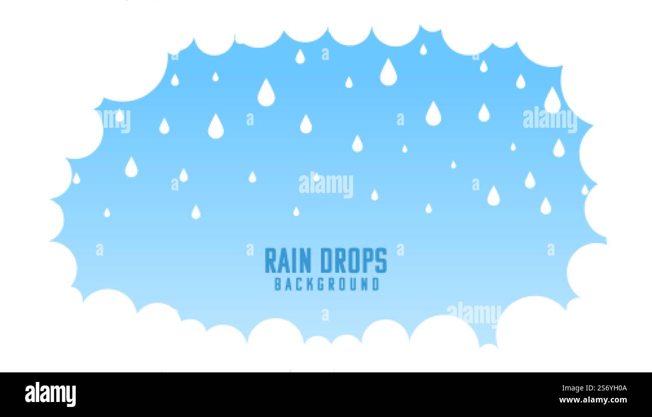 fluffy clouds with rain drops background Stock Vector Image & Art - Alamy