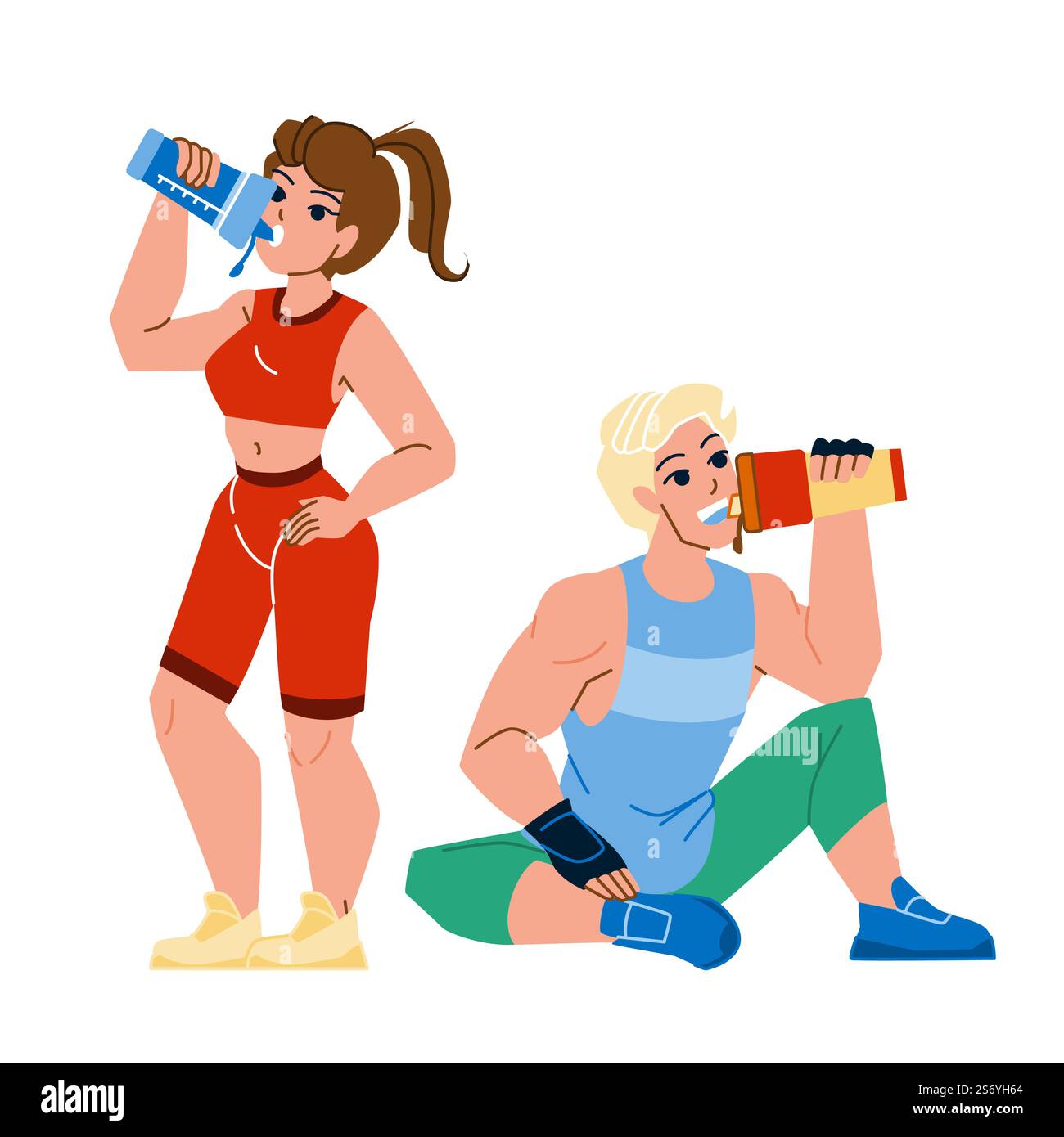 gym water vector. sport bottle, exercise workout drink, training person ...