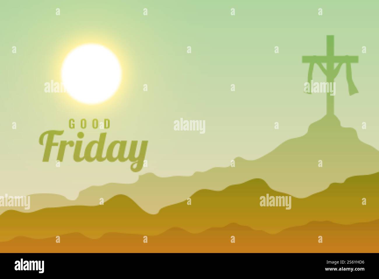 good friday heavenly scene background design Stock Vector Image & Art ...