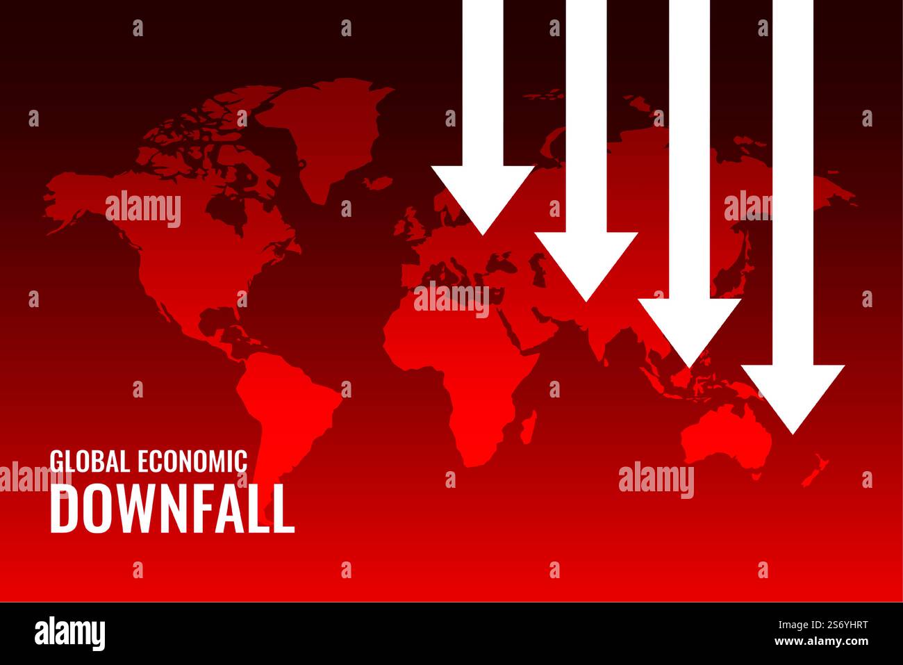 economic downfall red map background Stock Vector Image & Art - Alamy