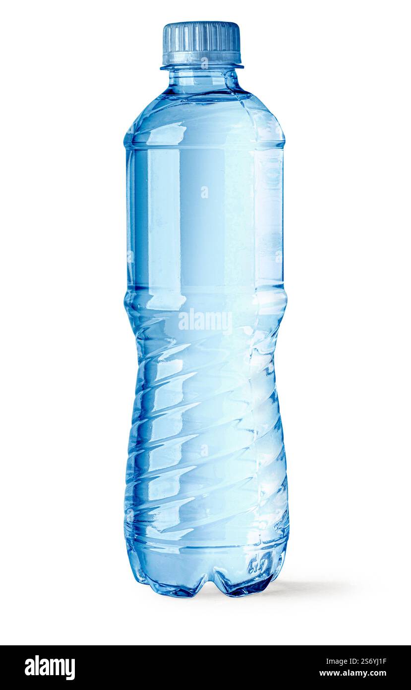 Small plastic water bottle isolated on white background Stock Photo - Alamy