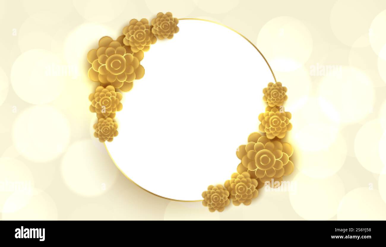 Golden 3d ornamental frame Stock Vector Images - Alamy