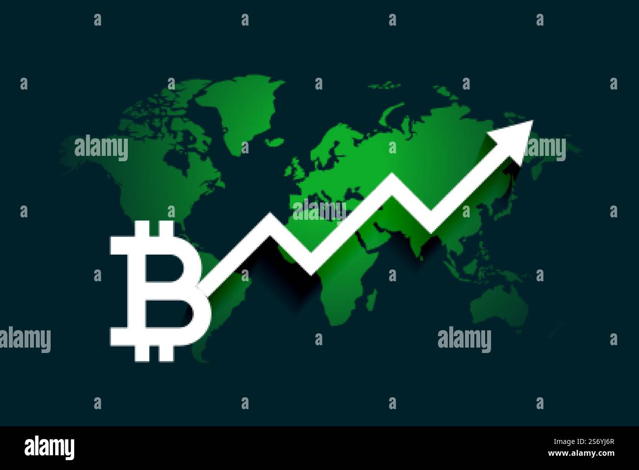 global bitcoin growth arrow chart background Stock Vector Image & Art ...