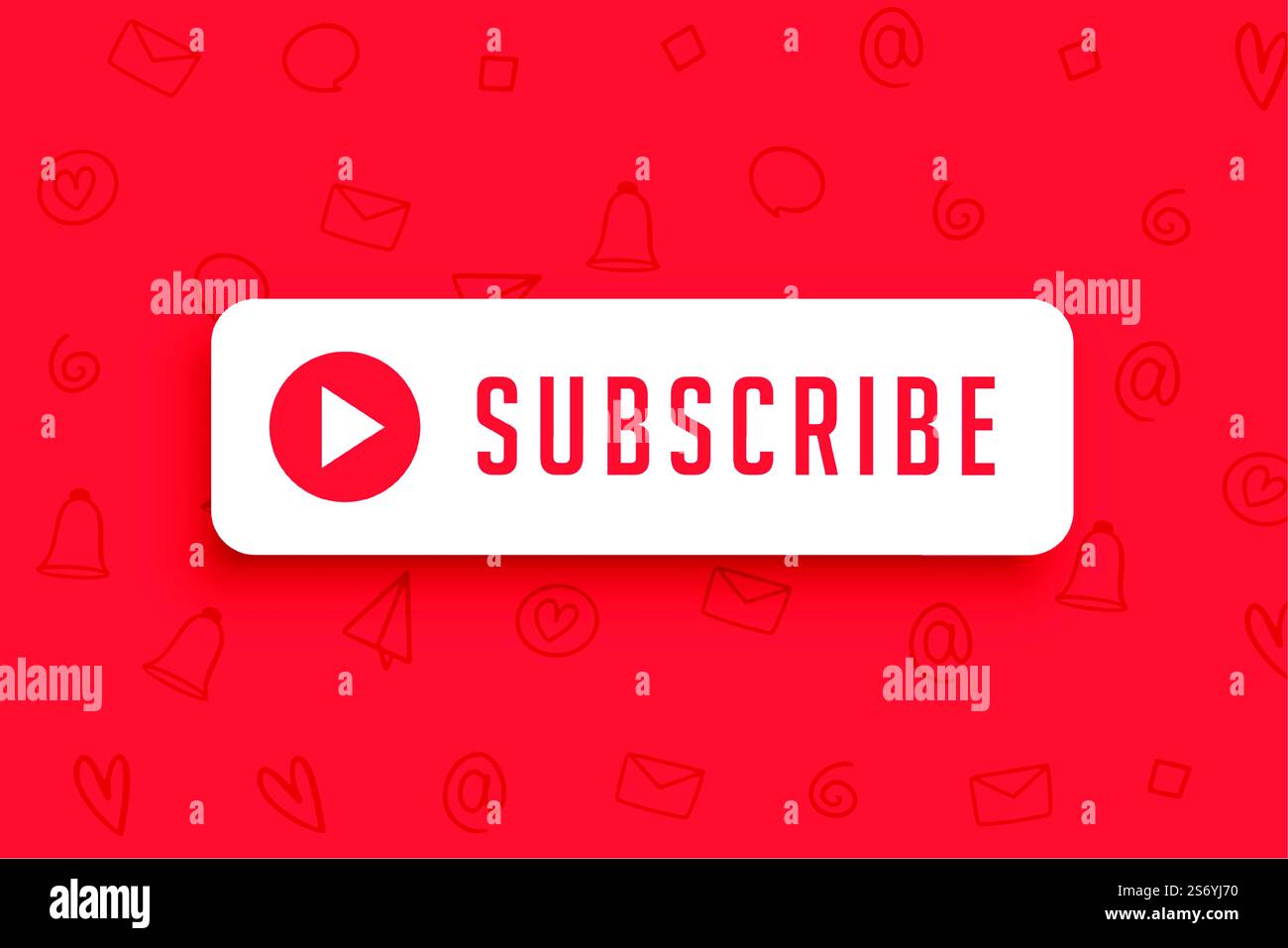 subscribe button on red background Stock Vector Image & Art - Alamy