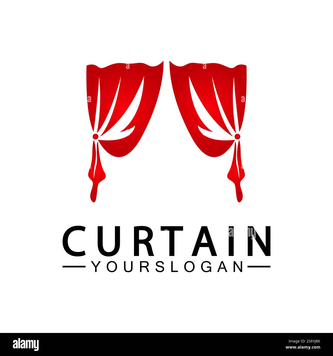 Curtain logo vector illustration design template Stock Vector Image ...
