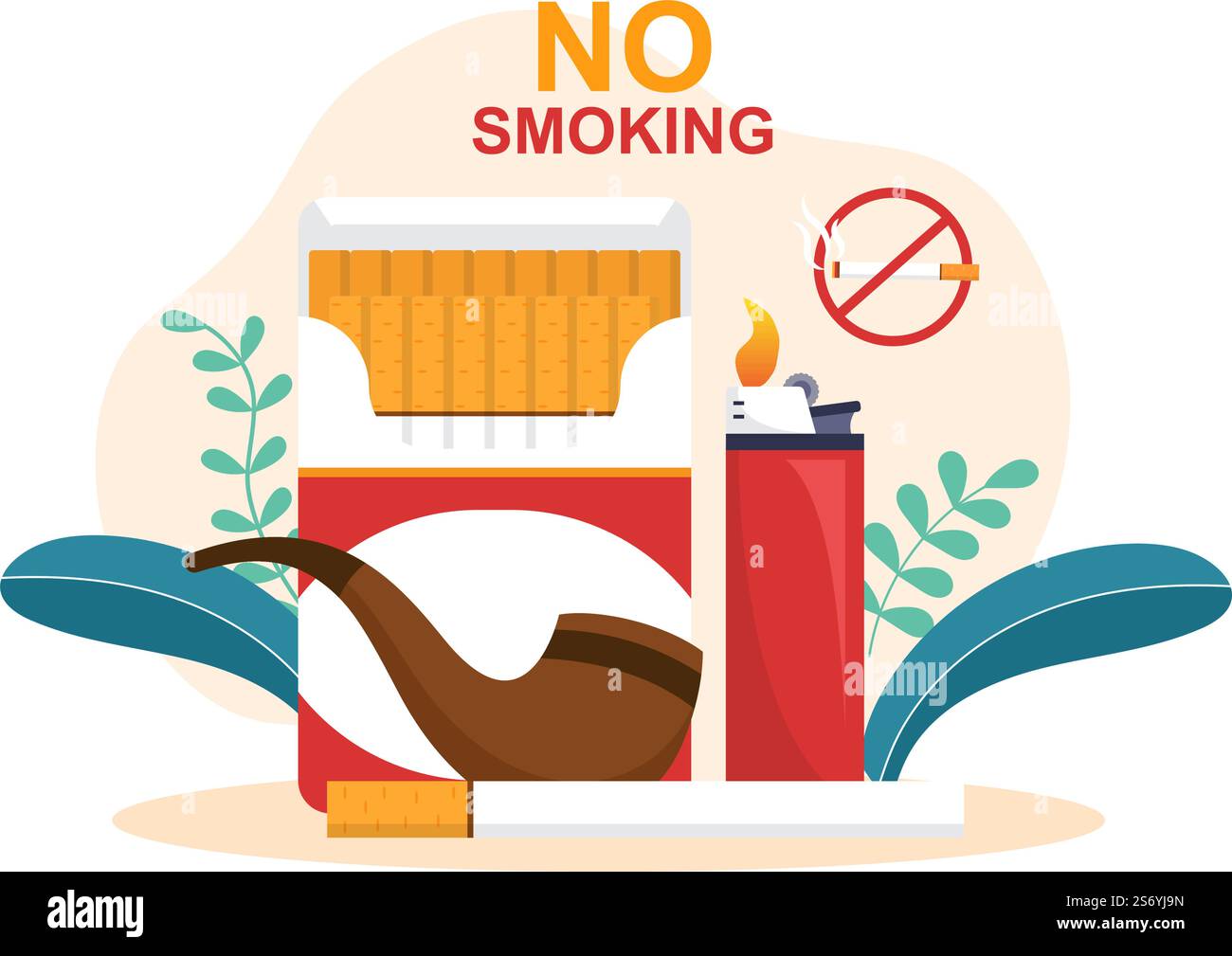 Stop Smoking or No Cigarettes for Fight Against Unhealthy Smoker Habit ...