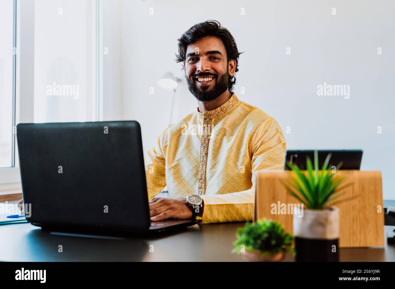 Pakistani Business man in the office. Young business man with ...