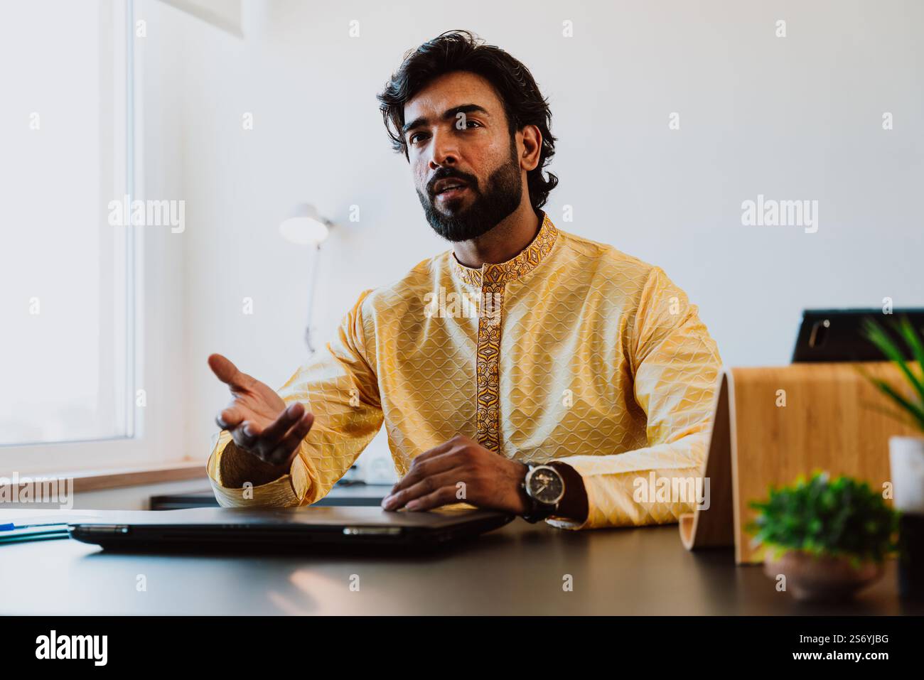 Pakistani Business man in the office. Young business man with ...