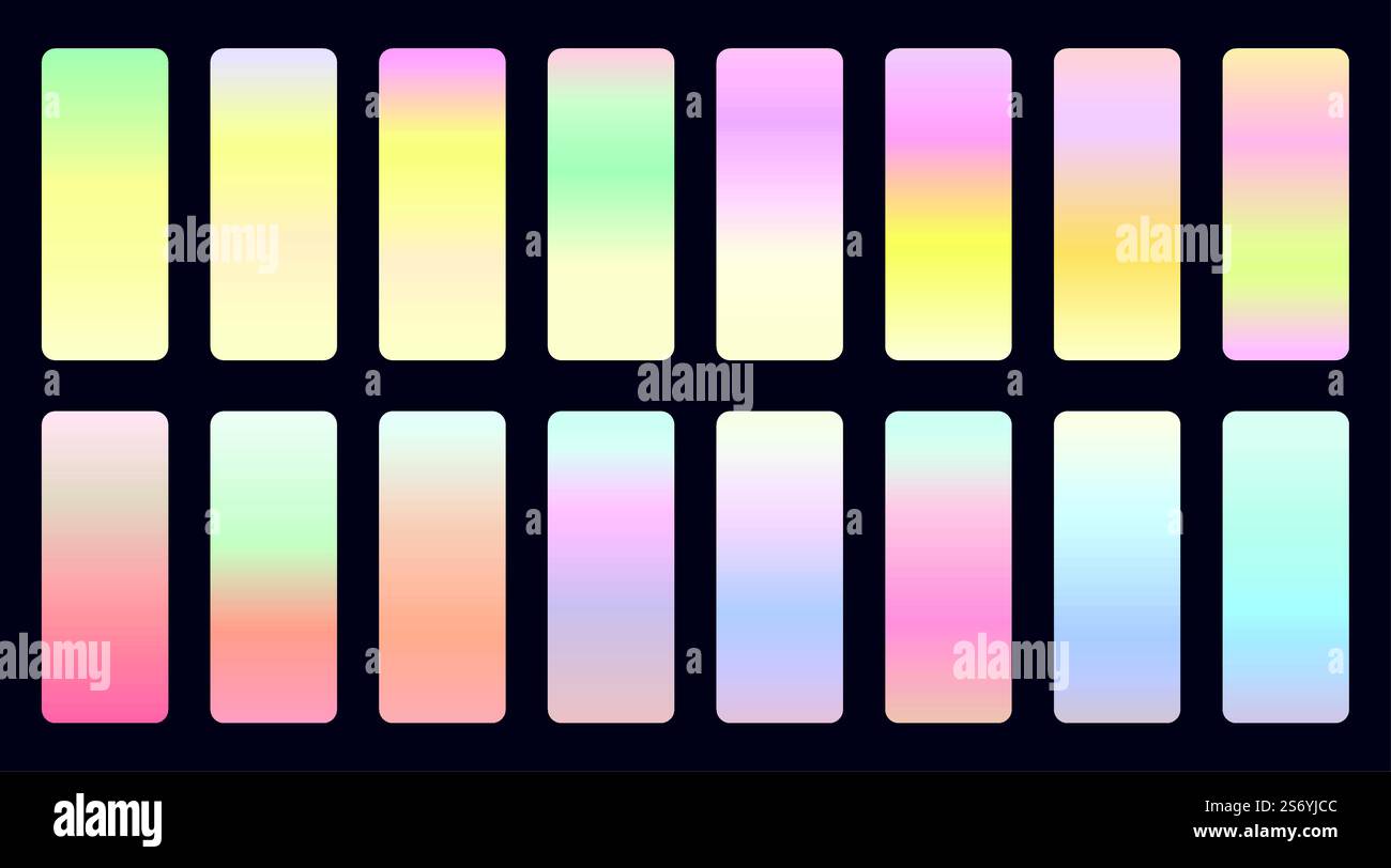 holographic or pastel color gradients set Stock Vector Image & Art - Alamy