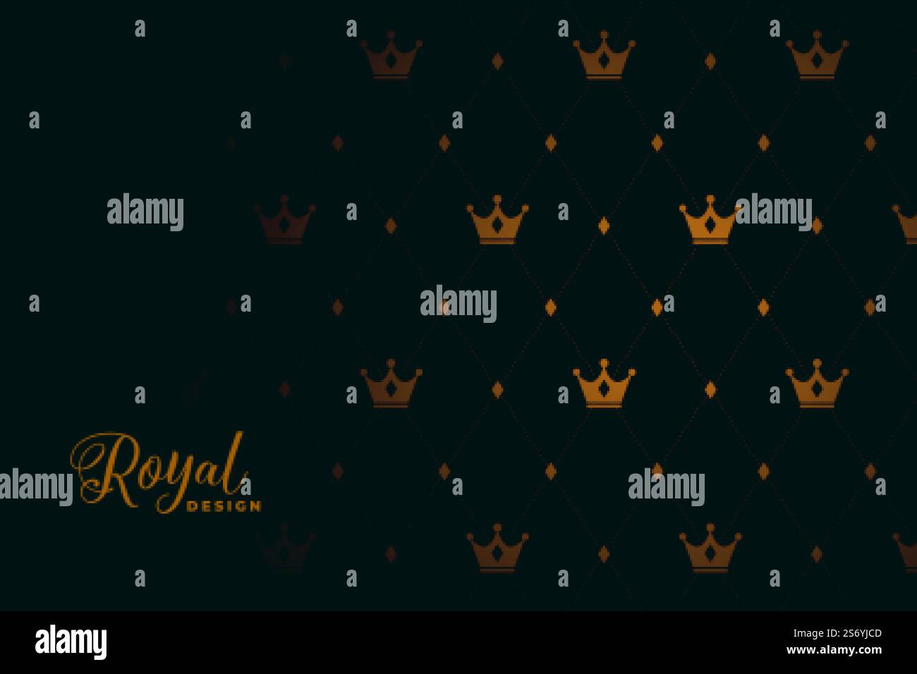 royal crown pattern on black background Stock Vector Image & Art - Alamy