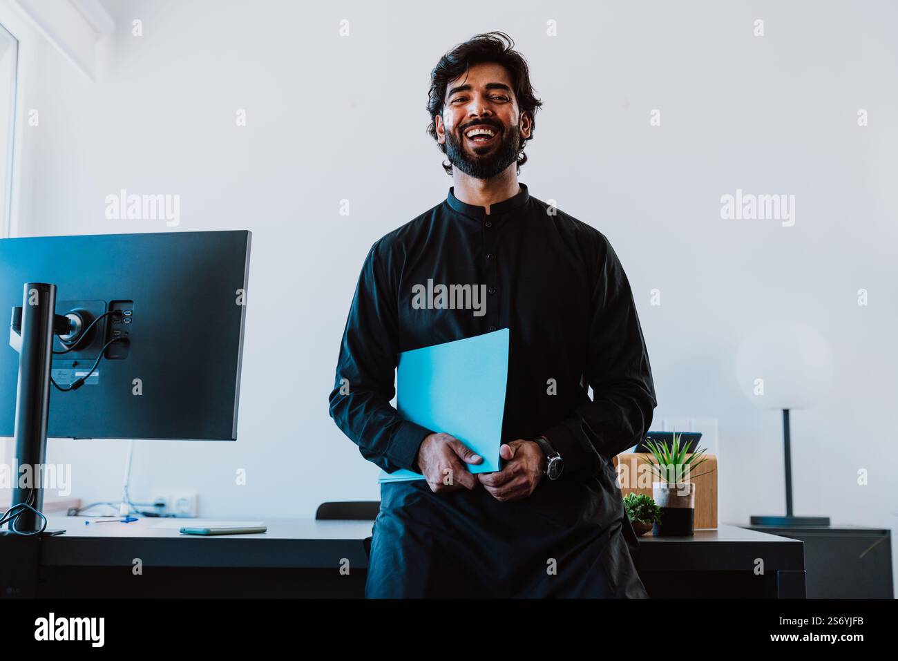 Pakistani Business man in the office. Young business man with ...