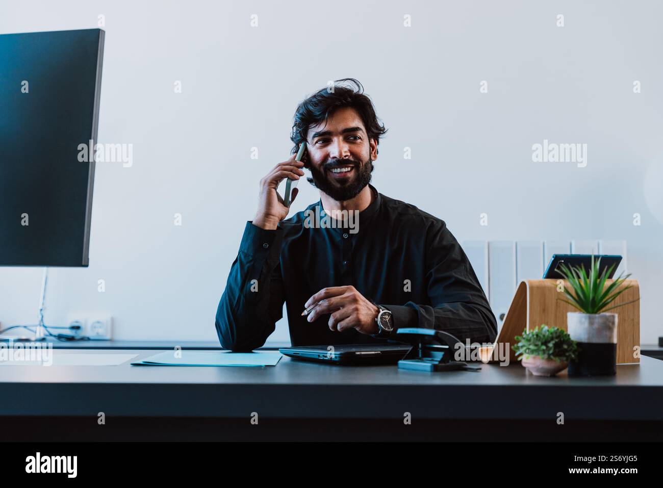 Pakistani Business man in the office. Young business man with ...