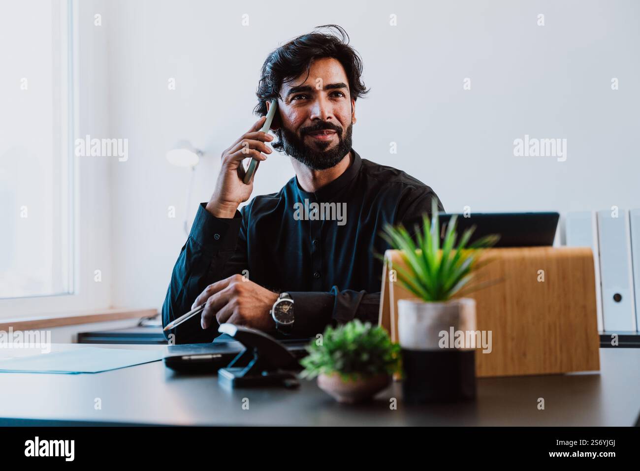 Pakistani Business man in the office. Young business man with ...