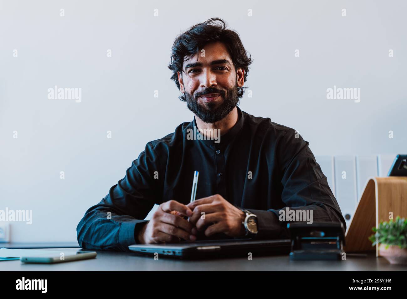 Pakistani Business man in the office. Young business man with ...