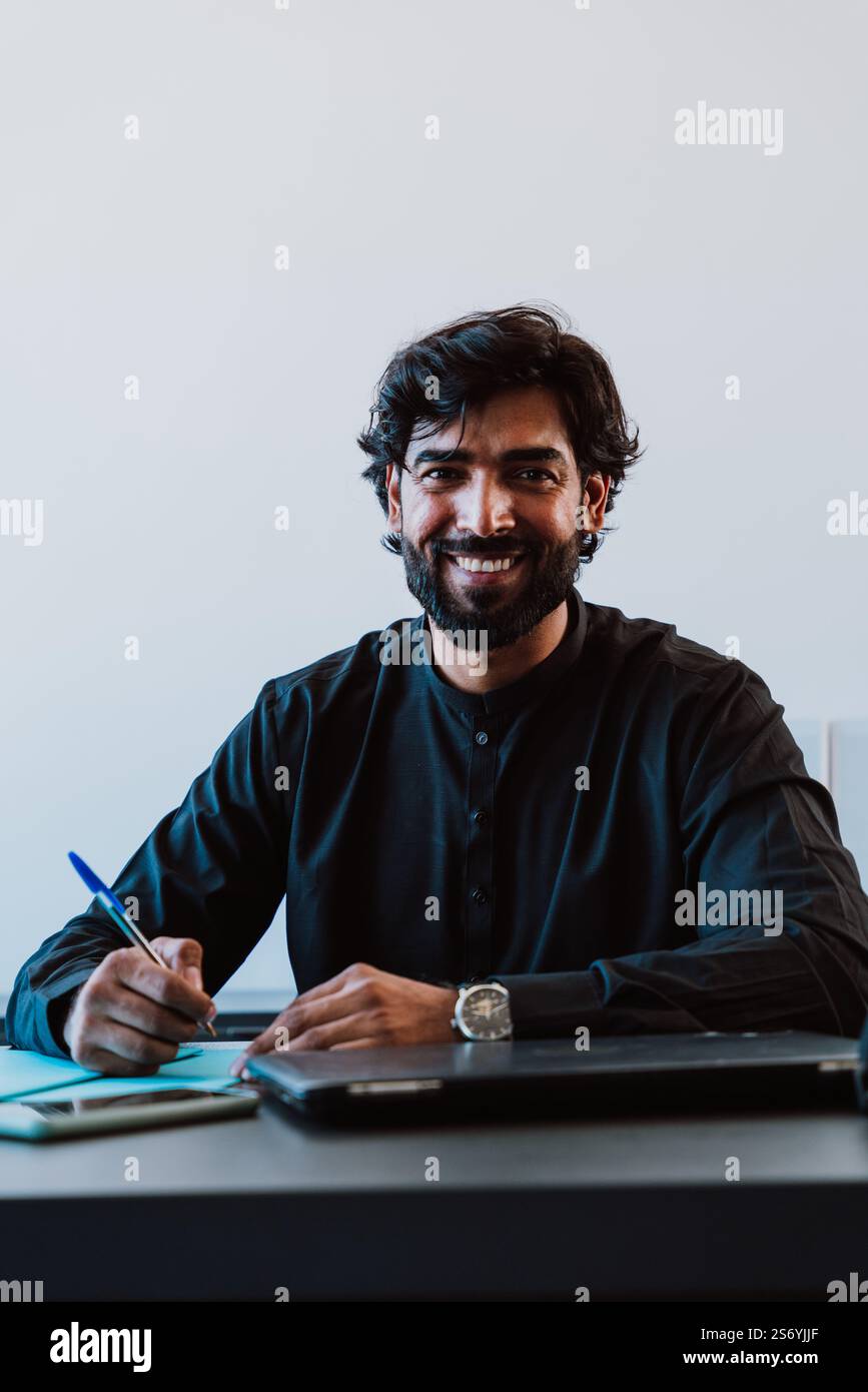 Pakistani Business man in the office. Young business man with ...