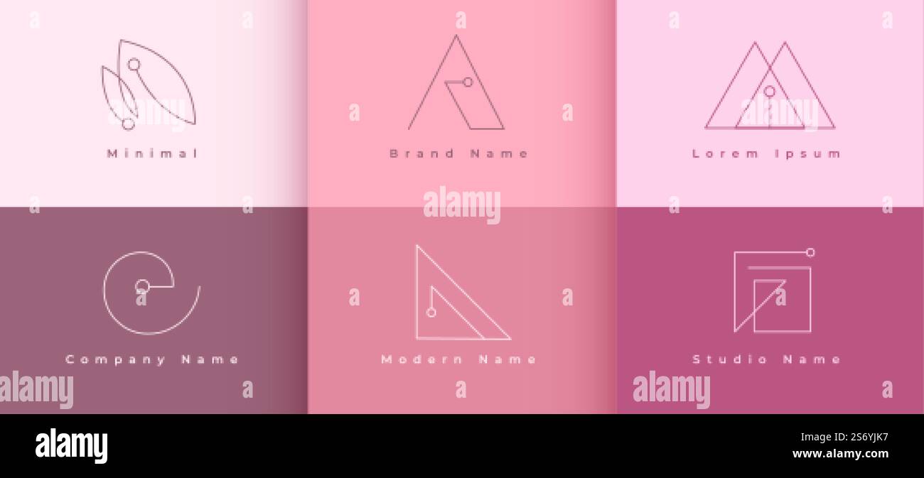 minimal line logos concept set Stock Vector Image & Art - Alamy