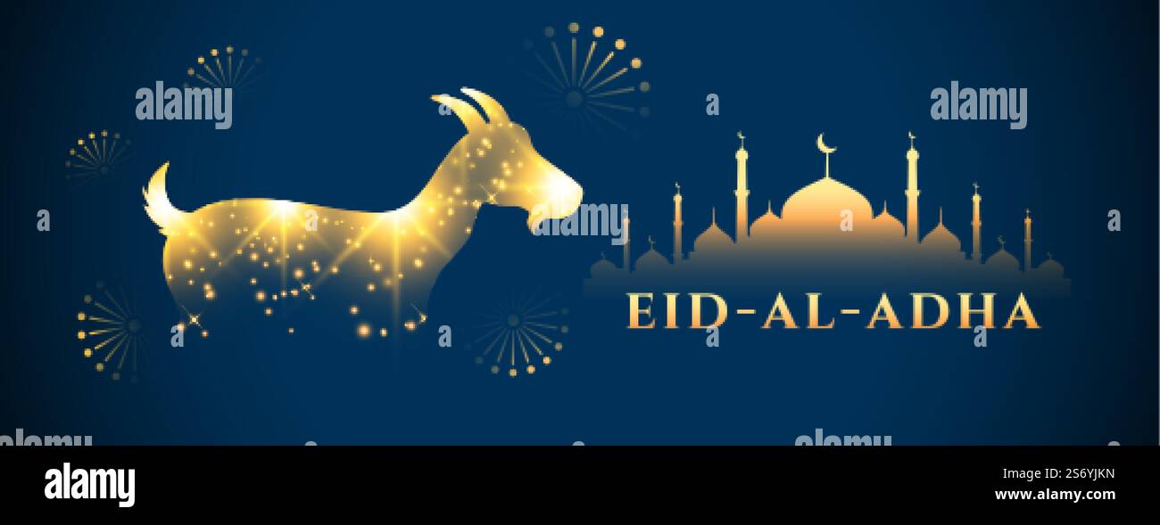 Shiny golden eid al adha Stock Vector Images - Alamy