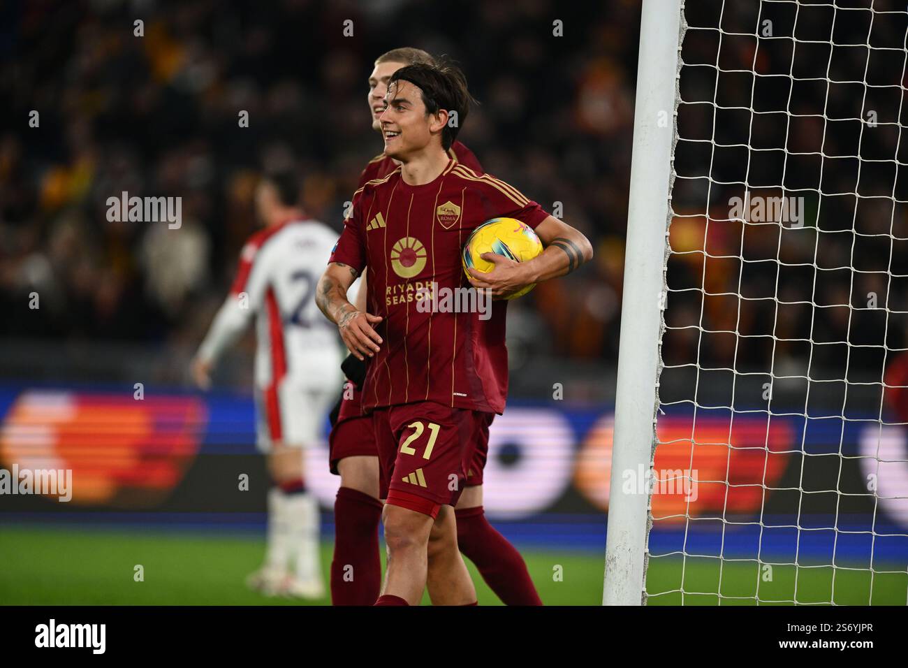 Paulo Dybala (Roma)Artem Dovbyk (Roma) celebrates after scoring his ...