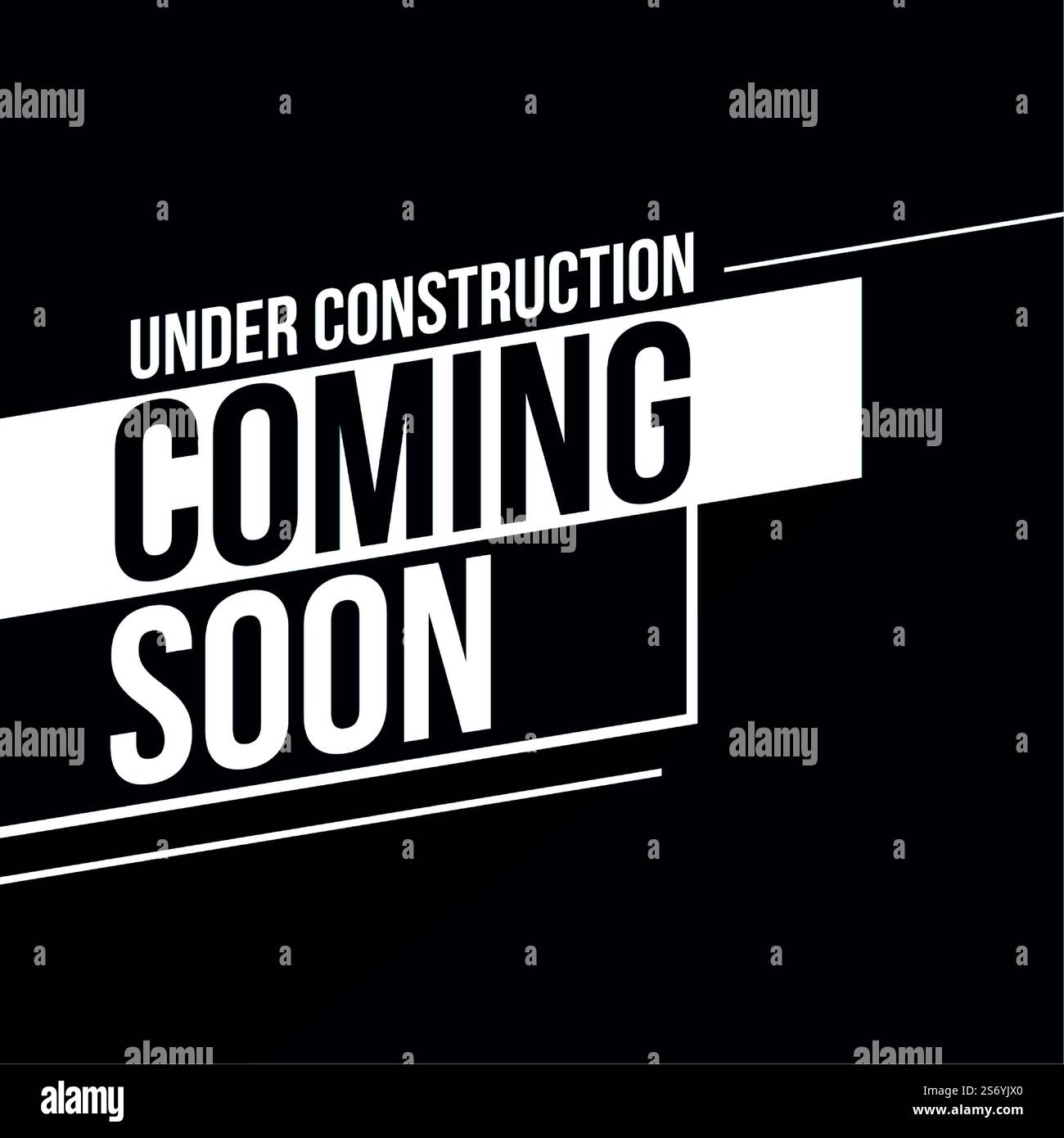 under construction coming soon modern template Stock Vector Image & Art ...