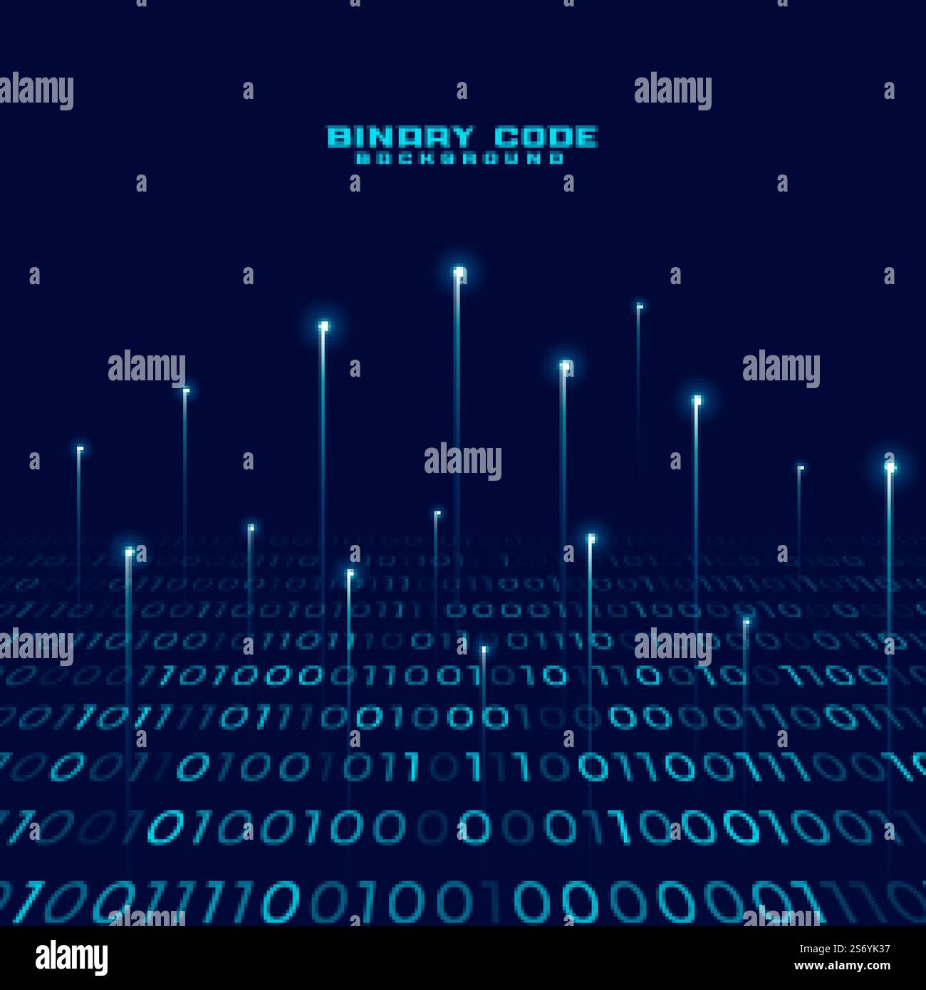 Digital Binary Code Numbers Background Design Stock Vector Image And Art