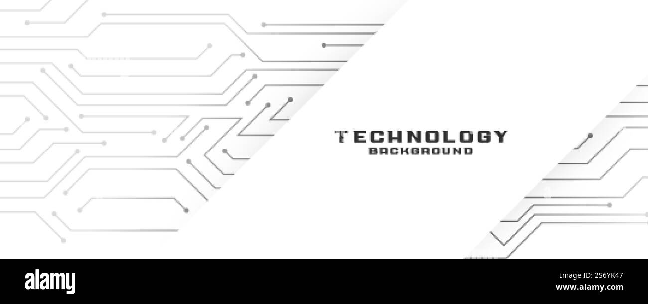 white banner with circuit lines diagram Stock Vector Image & Art - Alamy