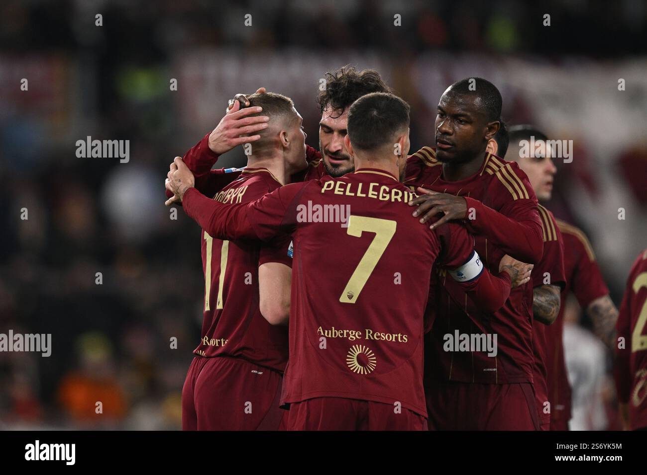 Artem Dovbyk (Roma) celebrates after scoring his team's first goal ...