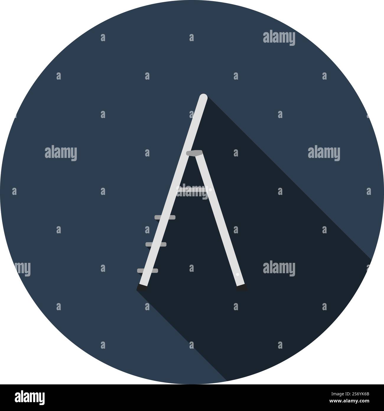 Construction ladder icon. Flat color design. Vector illustration Stock ...