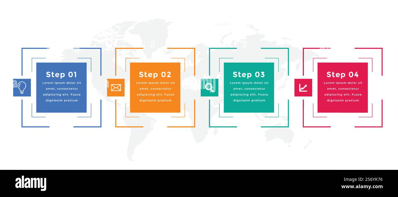 timeline four steps infographics template design Stock Vector Image & Art - Alamy