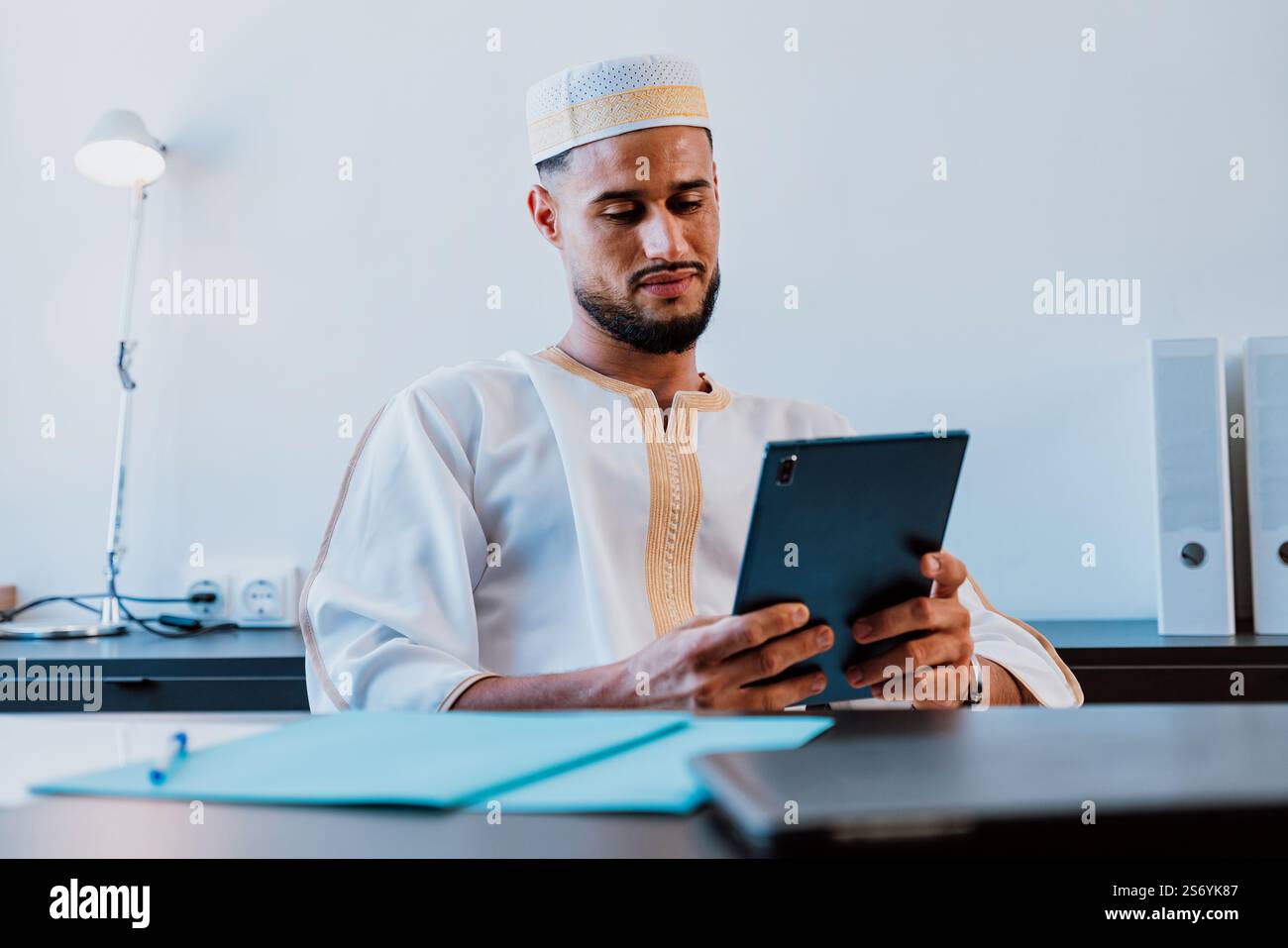 Moroccan Business man in the office. Young business man with ...