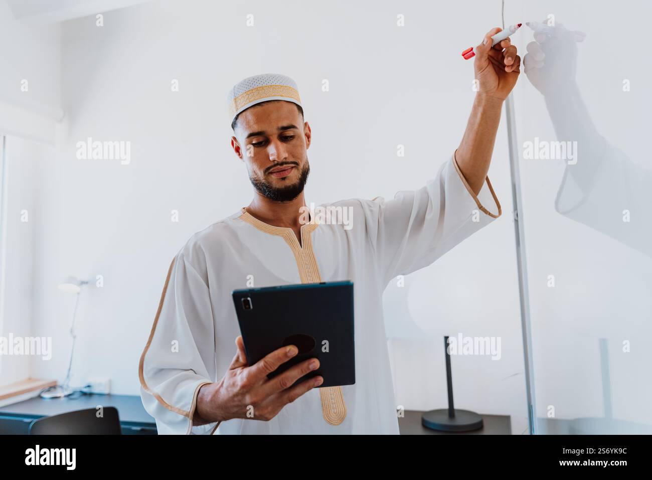 Moroccan Business man in the office. Young business man with ...