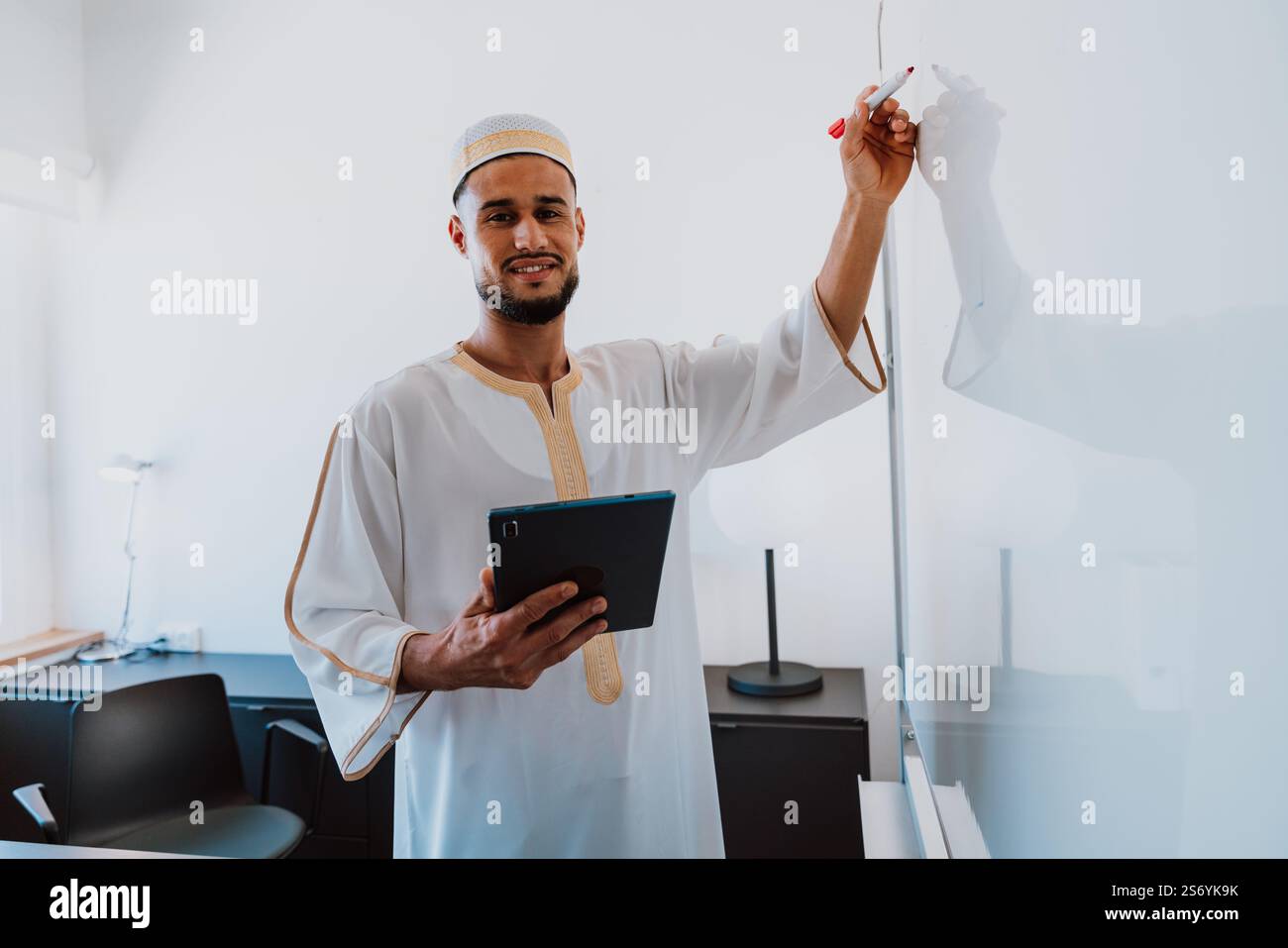 Moroccan Business man in the office. Young business man with ...