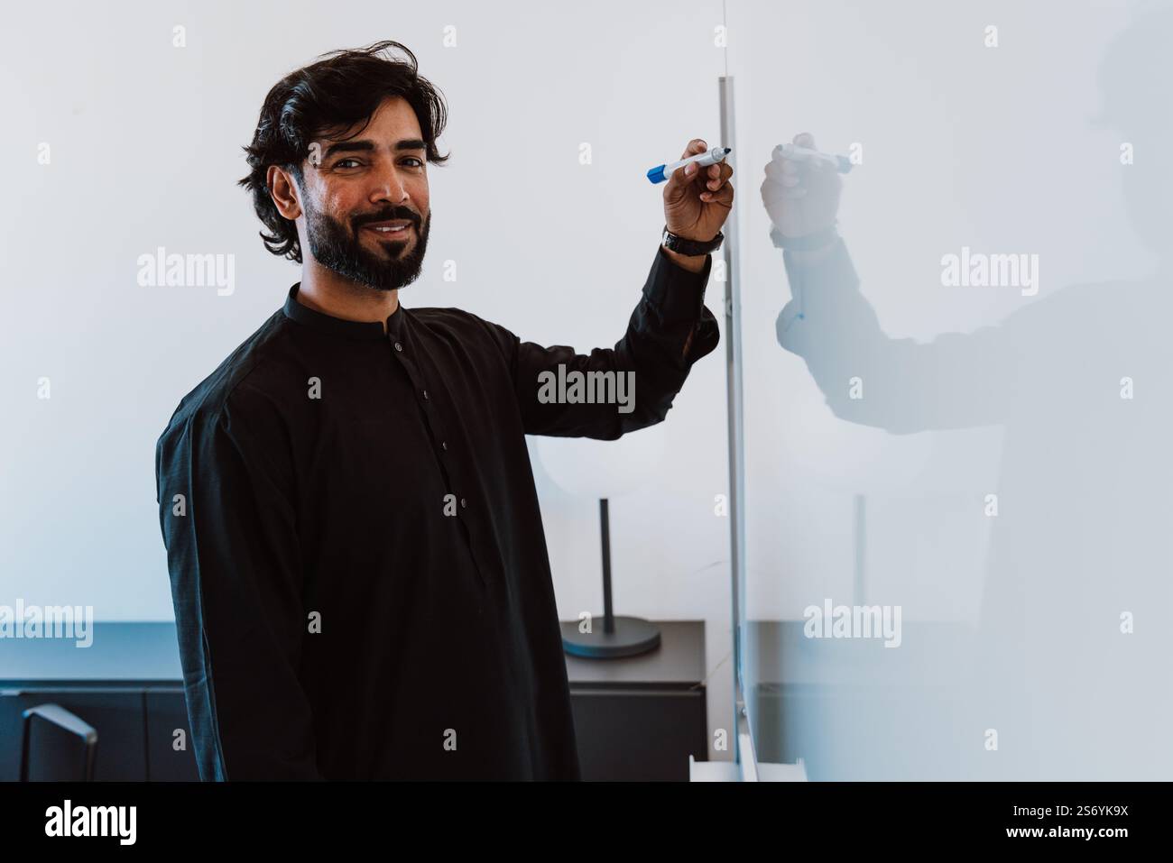 Pakistani Business man in the office. Young business man with ...