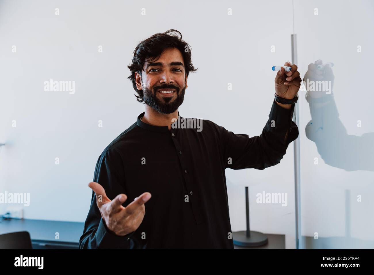 Pakistani Business man in the office. Young business man with ...