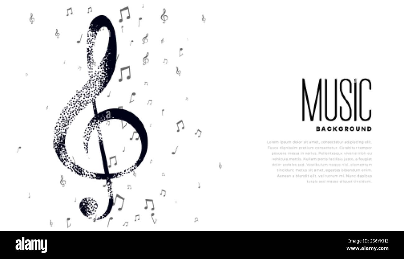 musical notes background with text space Stock Vector Image & Art - Alamy