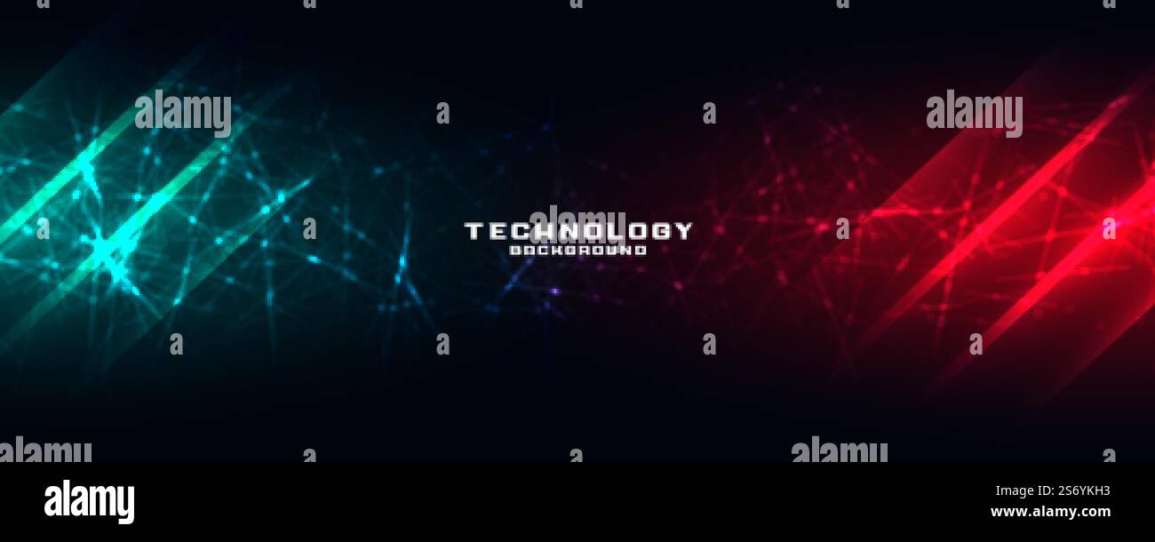 technology banner with network mesh Stock Vector Image & Art - Alamy