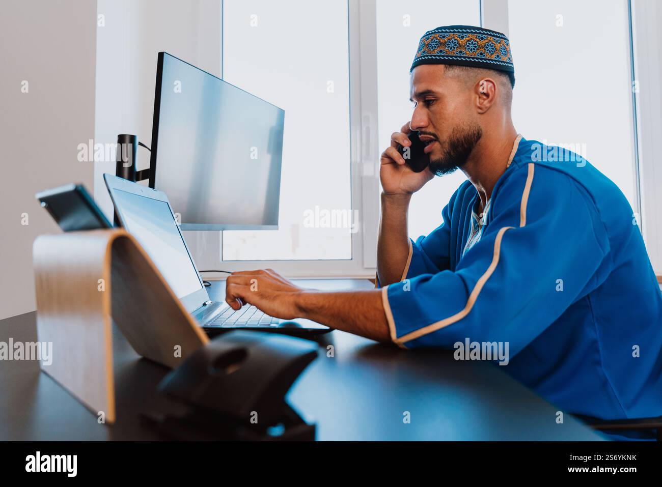 Moroccan Business man in the office. Young business man with ...