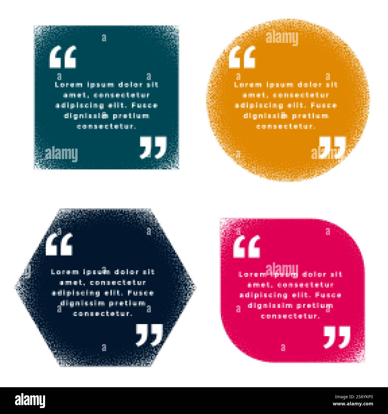 quotes boxes template in geometric shapes grunge style Stock Vector ...