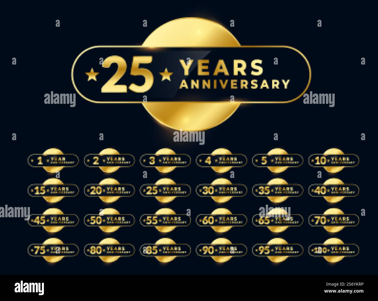 wedding anniversary labels emblem design Stock Vector Image & Art - Alamy