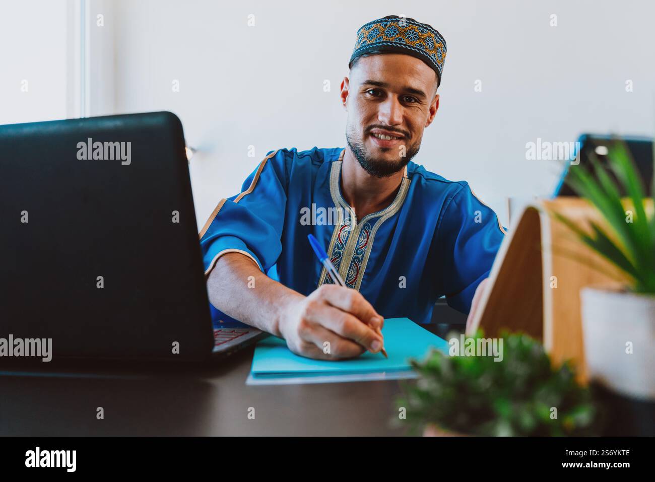 Moroccan Business man in the office. Young business man with ...