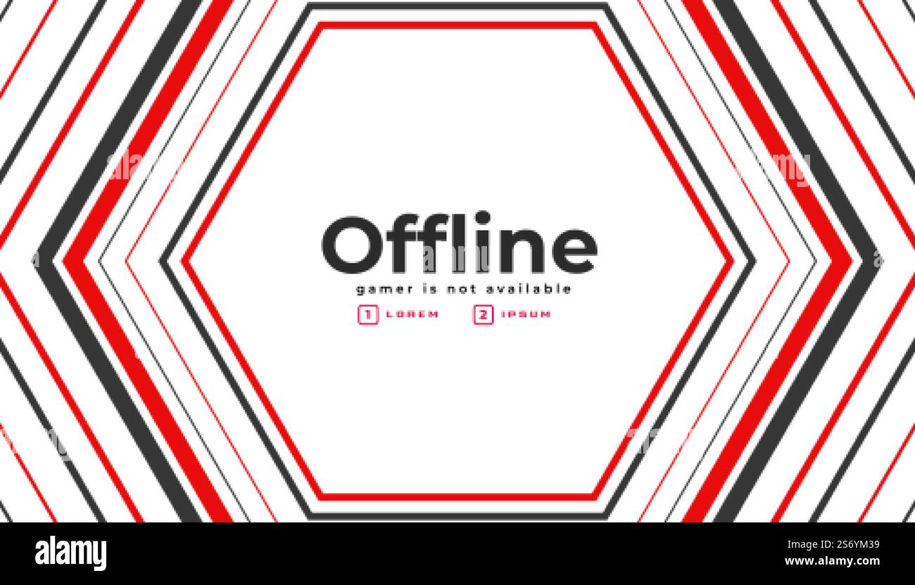 currently offline twitch gaming banner design Stock Vector Image & Art ...