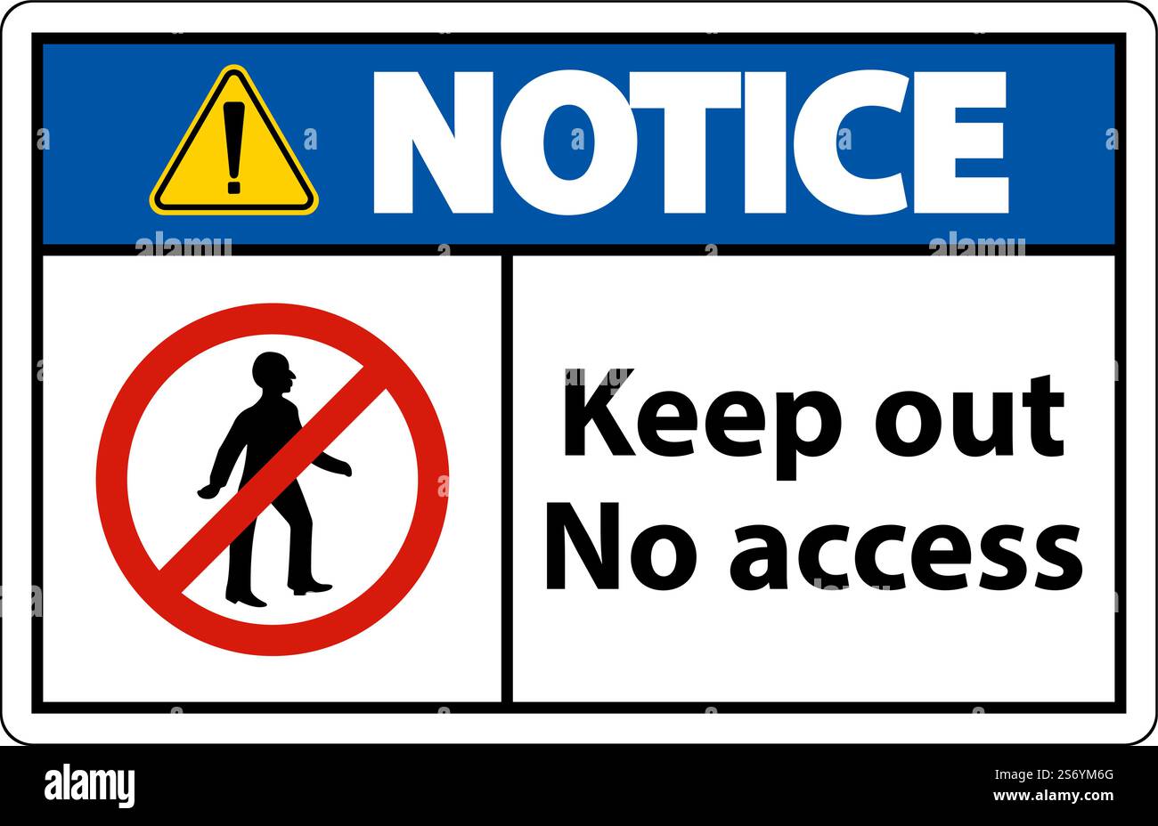 Notice Keep Out No Access Sign On White Background Stock Vector Image ...