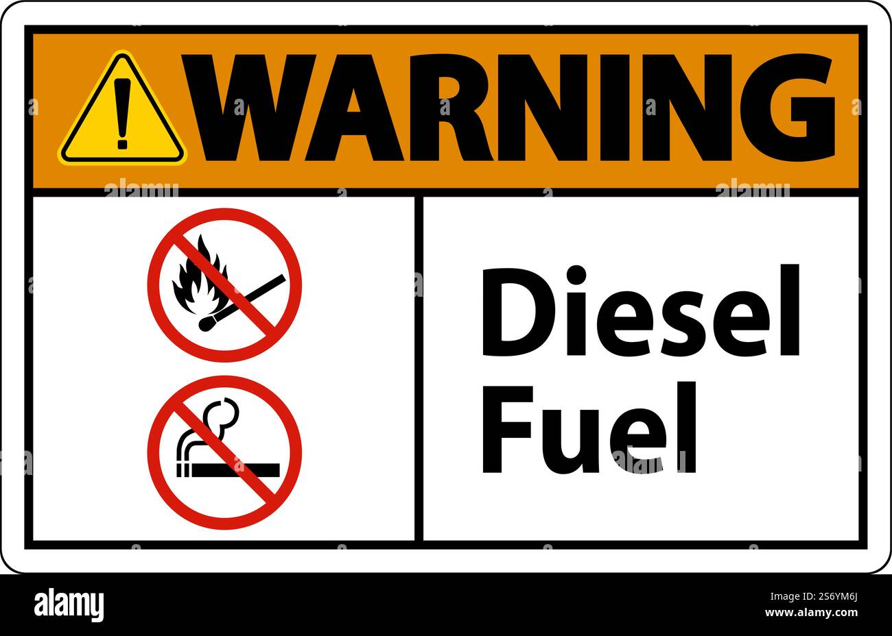 Warning Sign diesel fuel on white background Stock Vector Image & Art ...