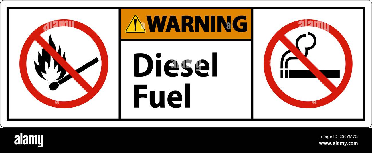 Warning Sign diesel fuel on white background Stock Vector Image & Art ...
